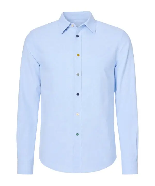 Paul Smith Long-sleeved Slim-fit Shirt - Light Blue