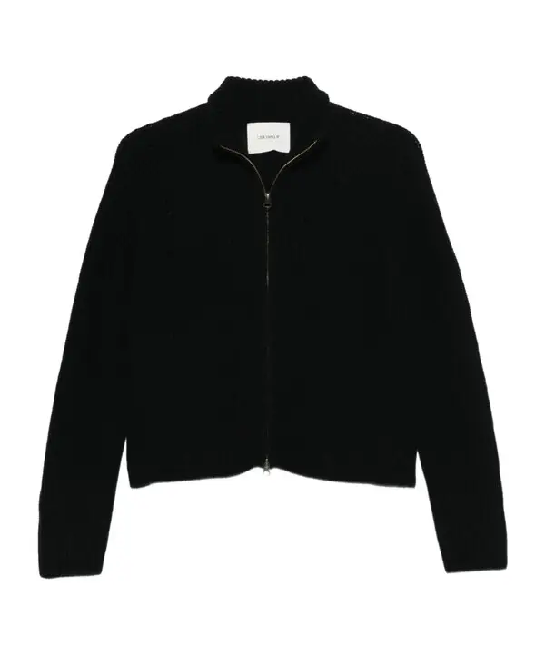 LISA YANG Sadie Zip Cardigan - Black