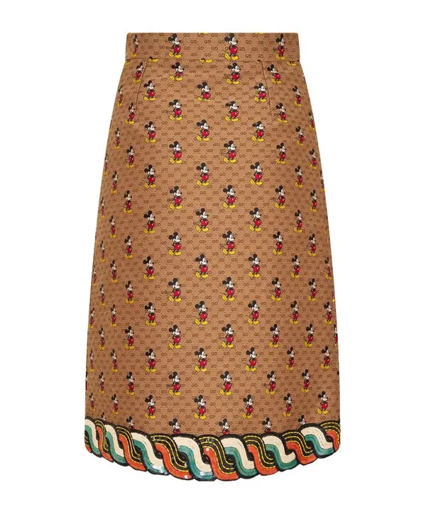 Gucci Vintagestyle Monogram Midi Skirt