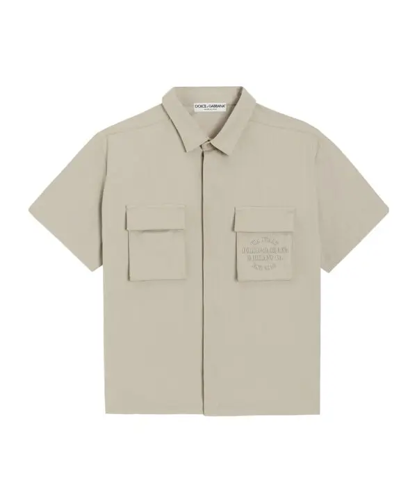 Dolce & Gabbana Gabardine Shirt - Light Brown