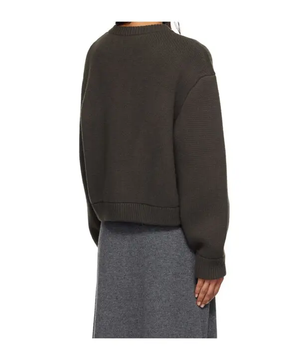 LISA YANG Ribbed Crew Neck Cardigan