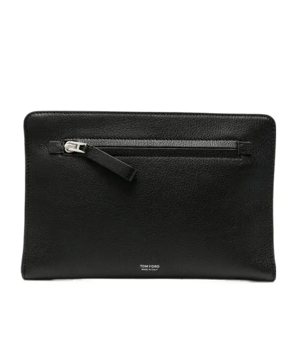 TOM FORD Zip-top Clutch - Black