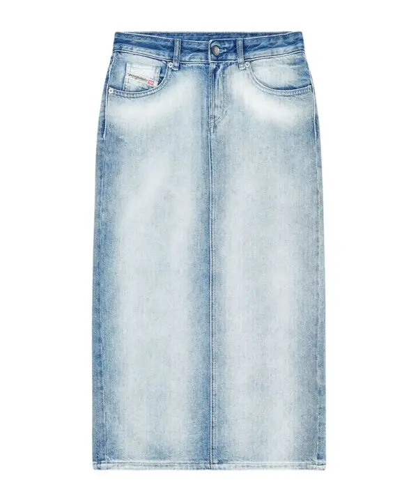 DIESEL® De Skye Fsi Midi Denim Skirt - Light Blue