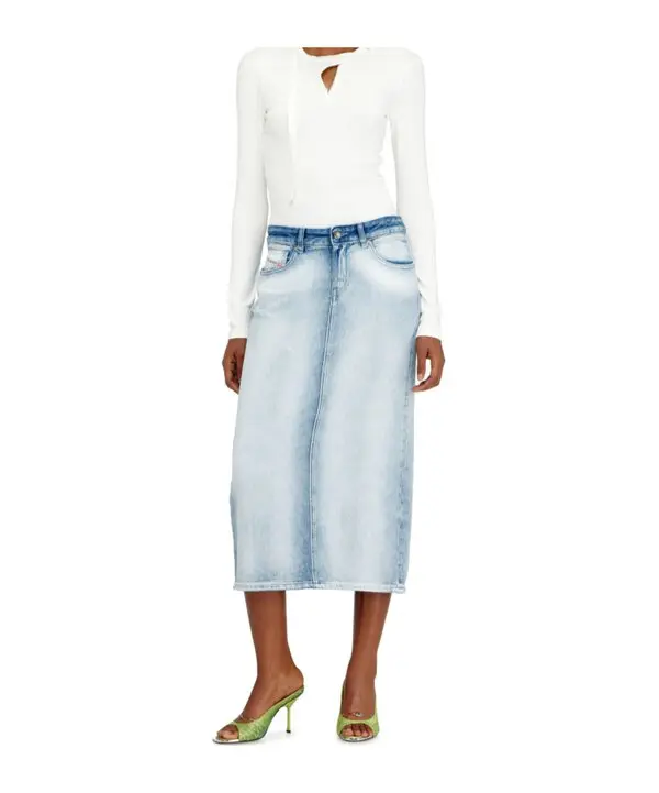DIESEL® De Skye Fsi Midi Denim Skirt