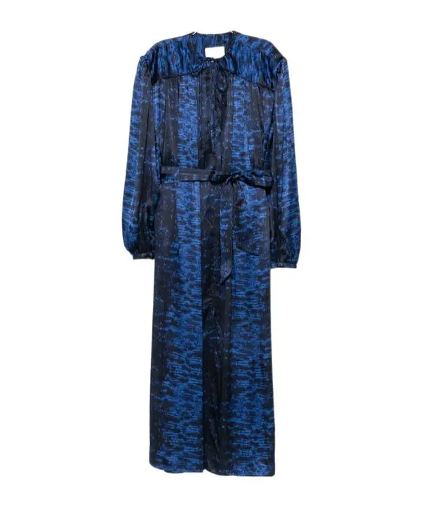 Isabel Marant Étoile Abstract Print Satin Maxi Dress