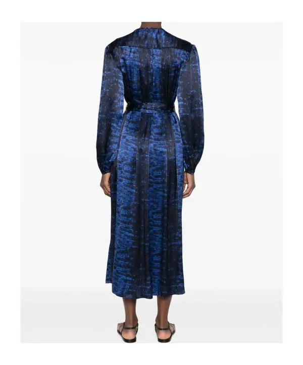 Isabel Marant Étoile Abstract Print Satin Maxi Dress