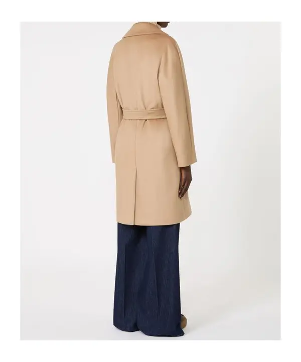 Max Mara Belted Midi Wrap Coat - Camel