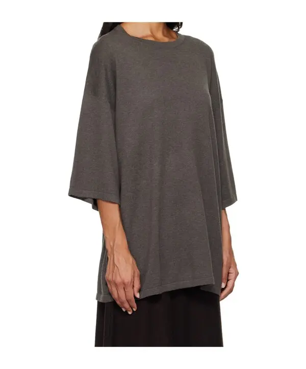 LISA YANG Knitted Crew Neck T-shirt