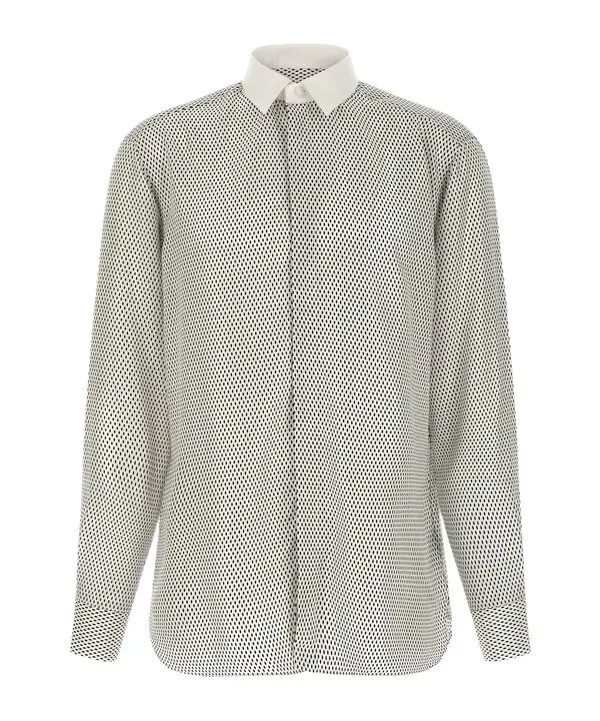TOM FORD Shirt With Contrast Collar - White
