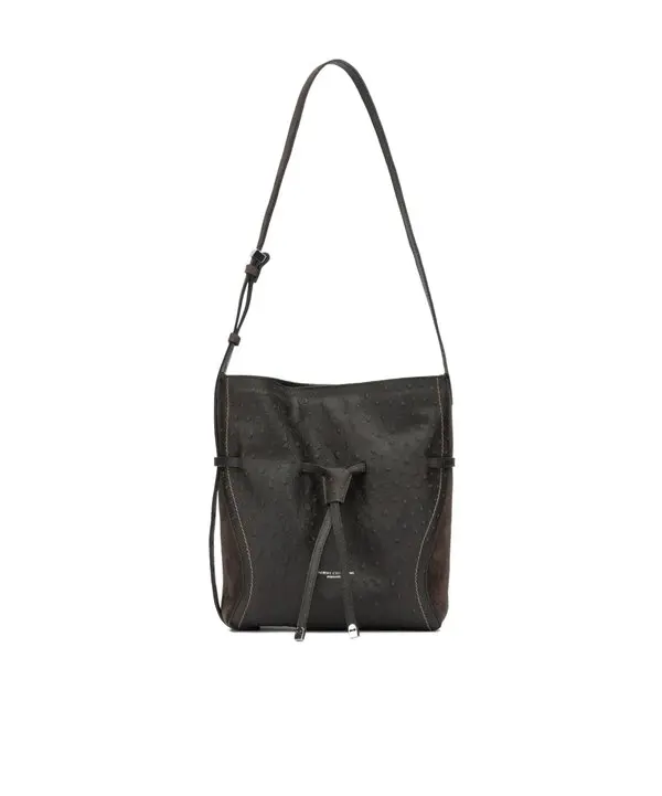 GIANNI CHIARINI Drawstring Shoulder Bag - Brown