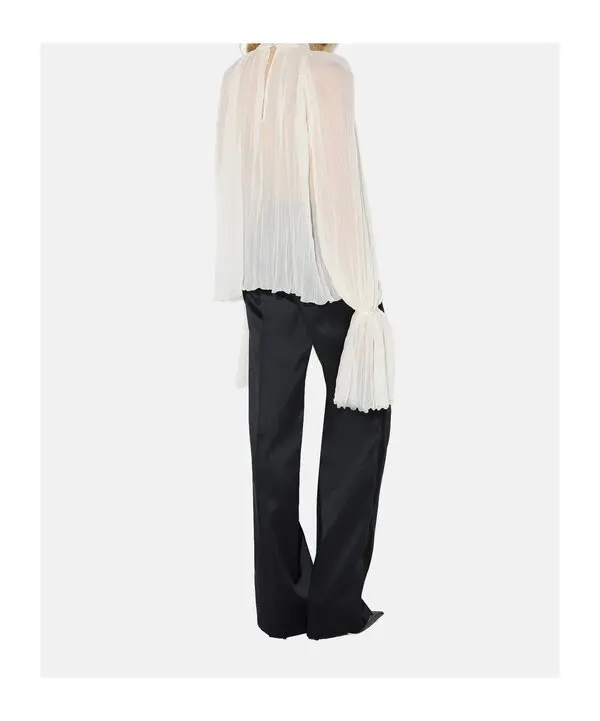 Elisabetta Franchi Pleated Shirt With Bow Detail