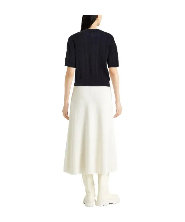 Max Mara Solidcolor Wool Knit Shortsleeve Top