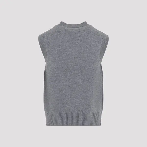 AMI Paris Sleeveless Knit Vest With Heart Motif