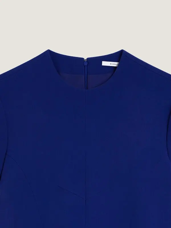 Givenchy Mini Dress In Crepe Cady With Crewneck And Short Sleeves