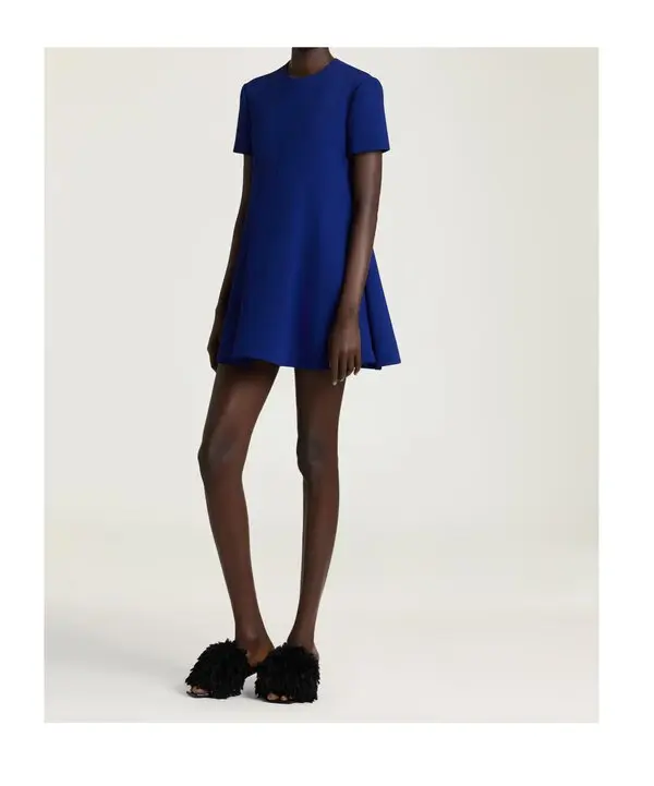 Givenchy Mini Dress In Crepe Cady With Crewneck And Short Sleeves