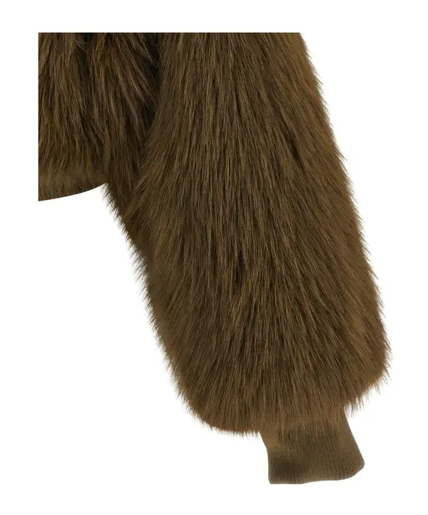 Fabiana Filippi Cropped Jacket With Faux Fur Collar
