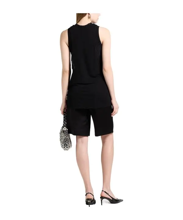Saint Laurent Sleeveless Top With Deep Neckline
