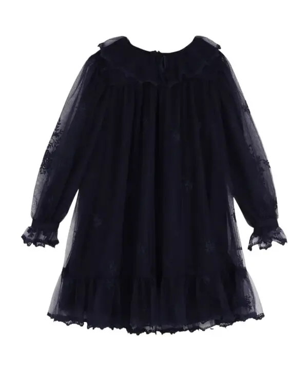 Chloé Embroidered Tulle Dress - Black