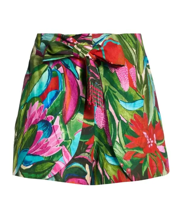 Farm Rio Printed Shorts - Green