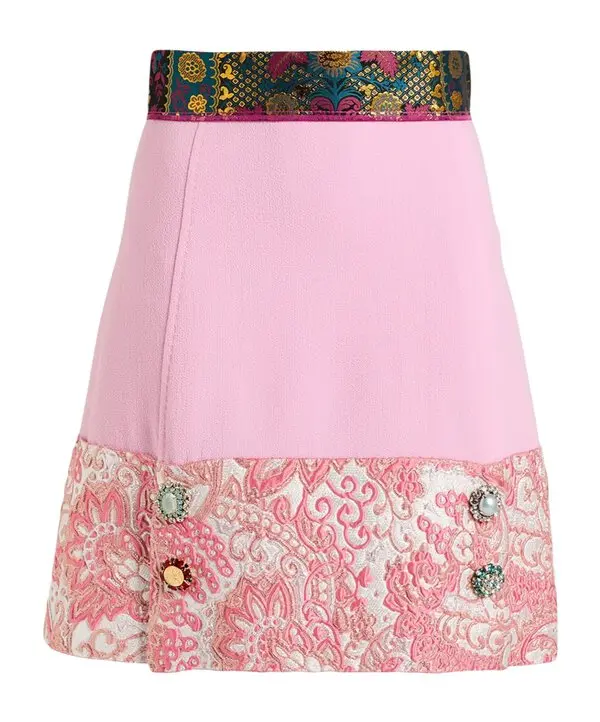 Dolce & Gabbana Embellished Mini Skirt - Pink