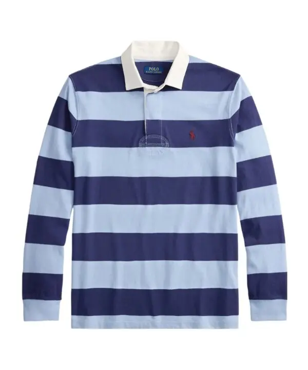 Polo Ralph Lauren Rugby Striped Polo Shirt - Blue