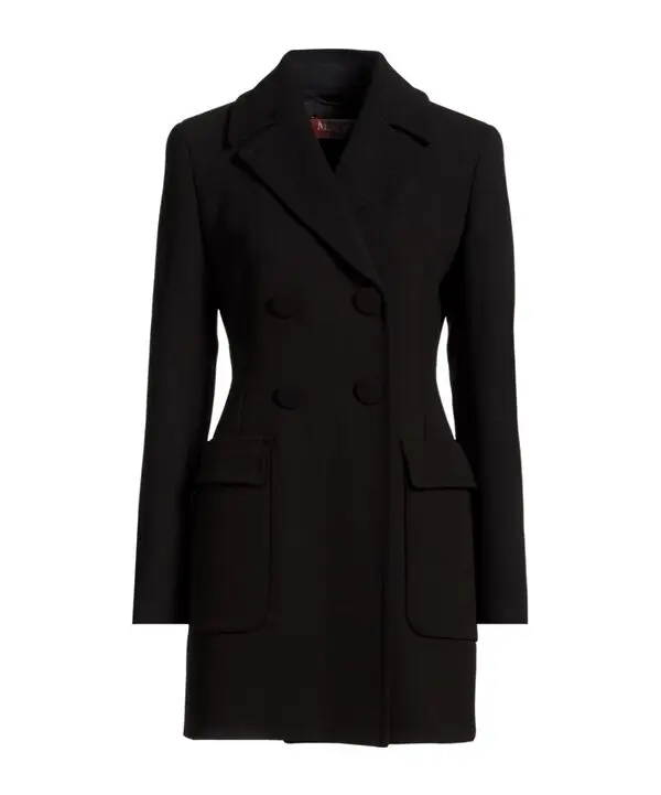 Max Mara Minimalist Doublebreasted Suit Coat - Black