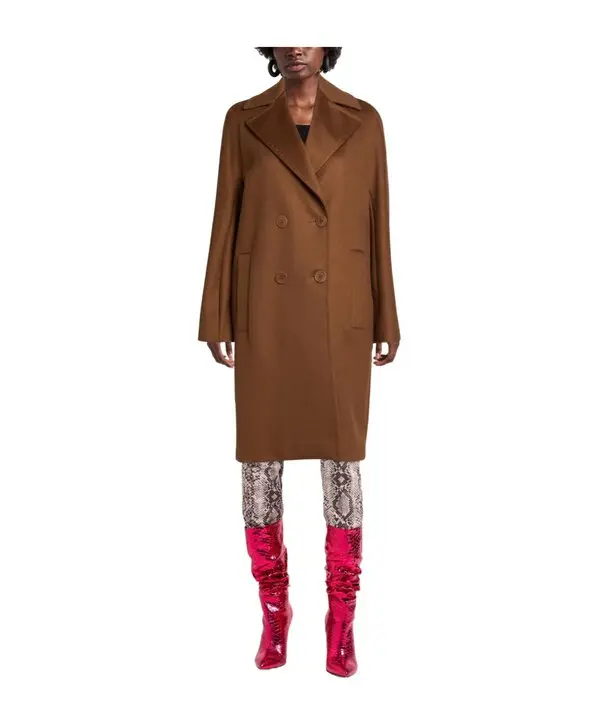 Max Mara Double-breasted Wool-like Coat