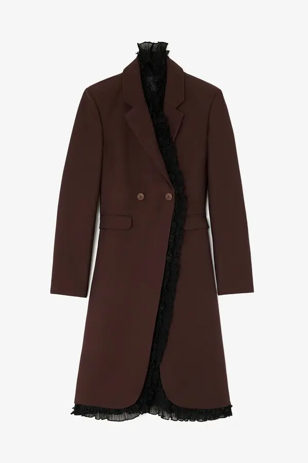 GANNI Long Blazer - Brown