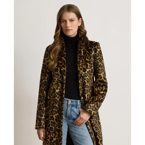 Ralph Lauren Leopard-print Faux-haircalf Coat