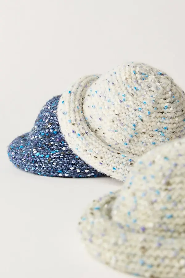 Free People Confetti Cuff Beanie - White Candy Combo
