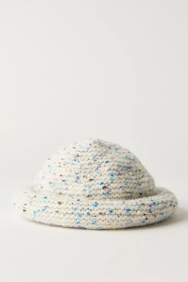 Free People Confetti Cuff Beanie - White Candy Combo