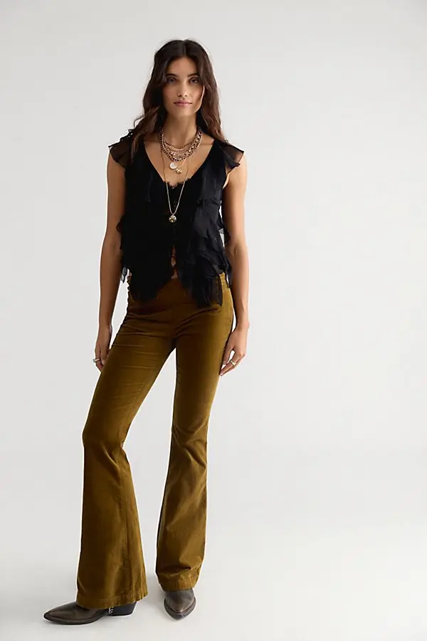 LoveShackFancy Elvareen Silk Ruffle Top
