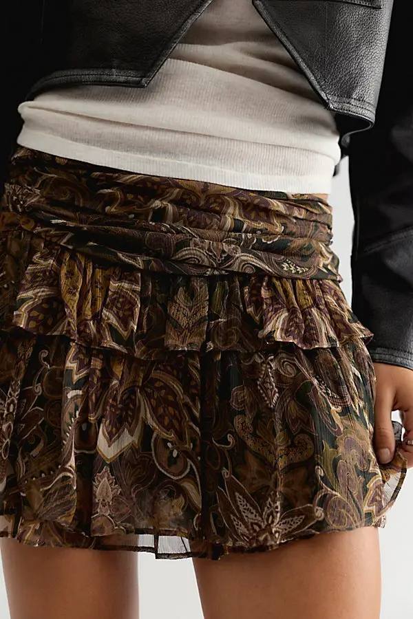 Free People Spell Damask Mini Skirt