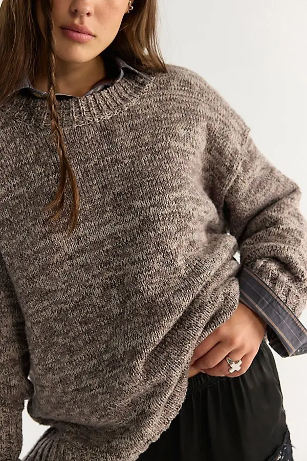 Free People Liv Knit Tunic - Espresso Fog