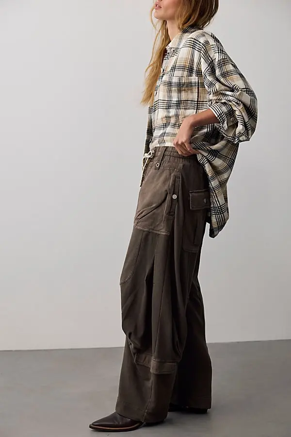 Free People Cargo Pants - Sealion