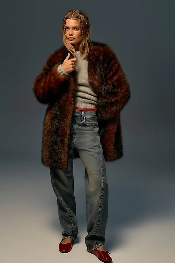 Free People Faux Fur Coat