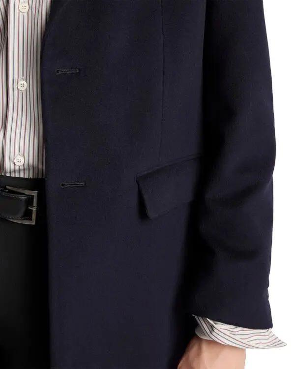 Prada Single-breasted Wool And Cashmere Coat With Notched Lapel And Center Vent
