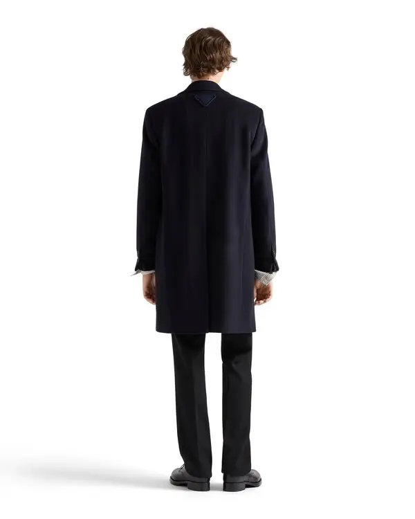 Prada Single-breasted Wool And Cashmere Coat With Notched Lapel And Center Vent