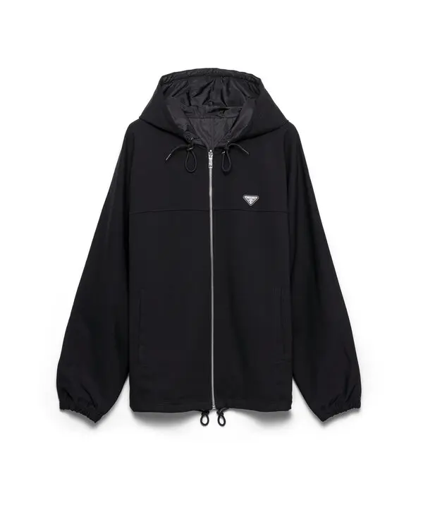 Prada Technical Fleece Hoodie Jacket