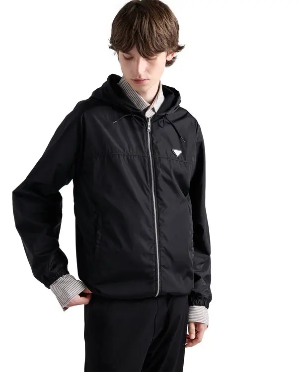 Prada Technical Fleece Hoodie Jacket