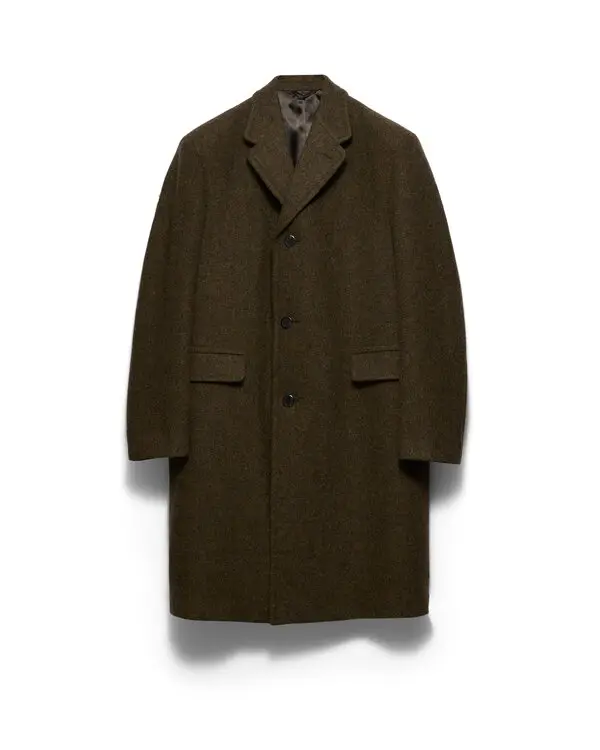 Prada Single-breasted Wool Coat - Green