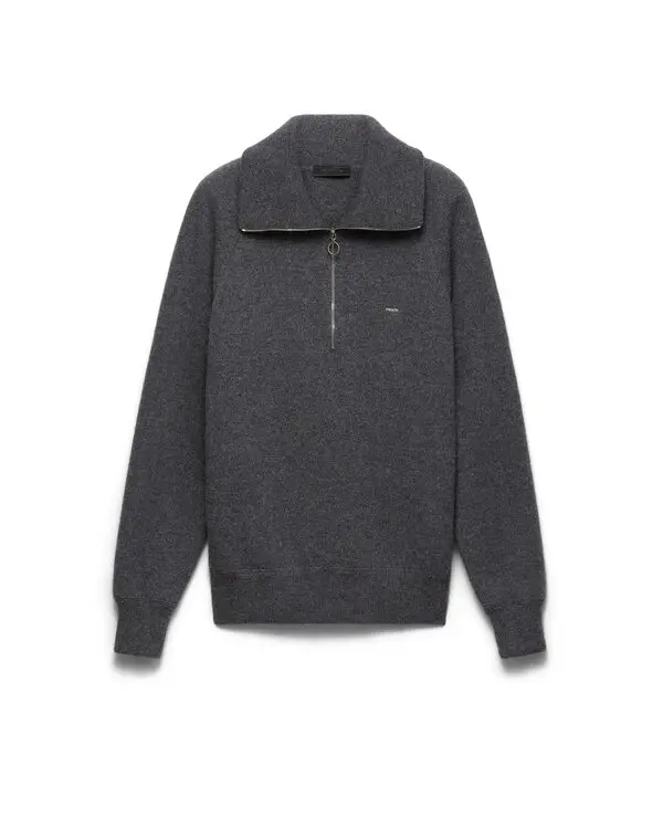 Prada Wool And Cashmere Polo Sweater