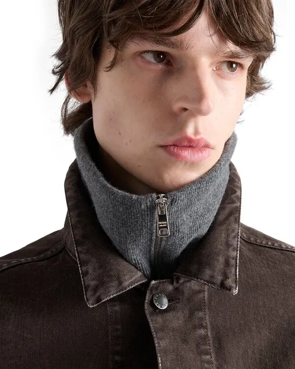 Prada Wool And Cashmere Polo Sweater
