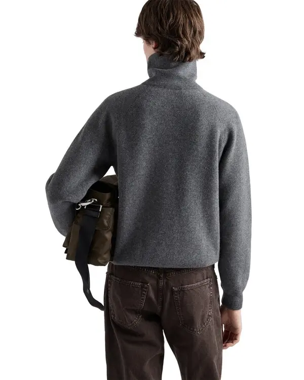 Prada Wool And Cashmere Polo Sweater