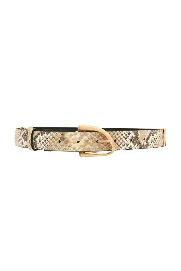 Cult Gaia Python-embossed Leather Belt - Faded Python
