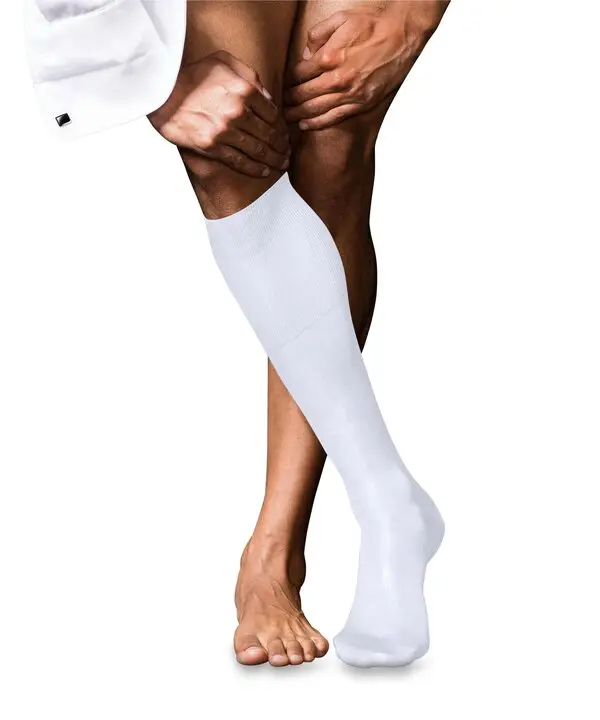 Falke No. 9 Pure Fil D'ecosse Dress Socks - White