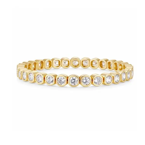 NAZZAR Bezel Crystal Stretch Bracelet - Gold