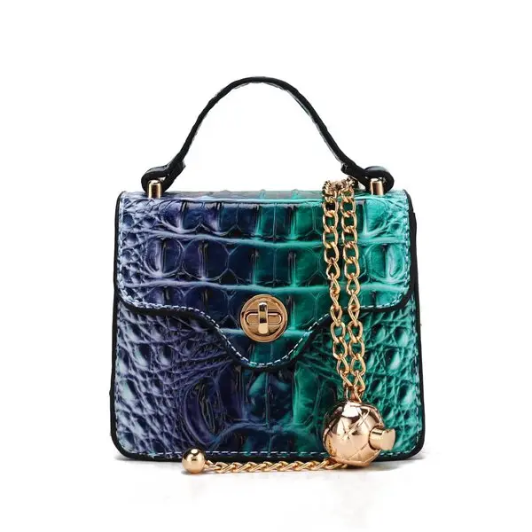 MKF COLLECTION - J'OMOR Blue / Green River Mini Crossbody Bag Turquoise