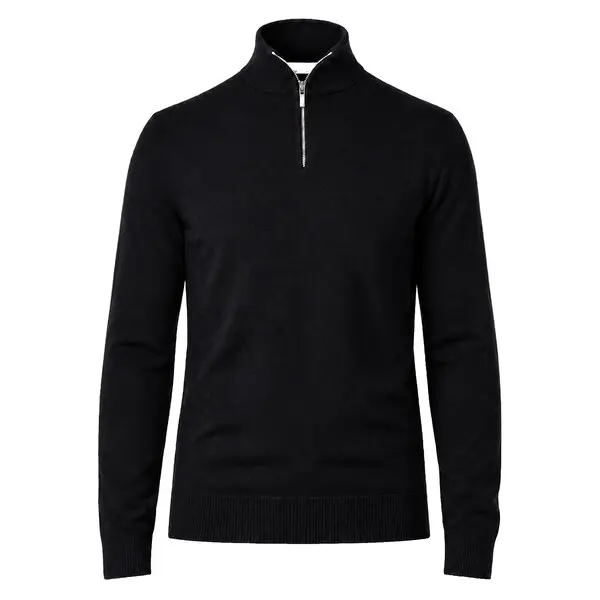 SERRAN LONDON Half Zip Wool Jumper