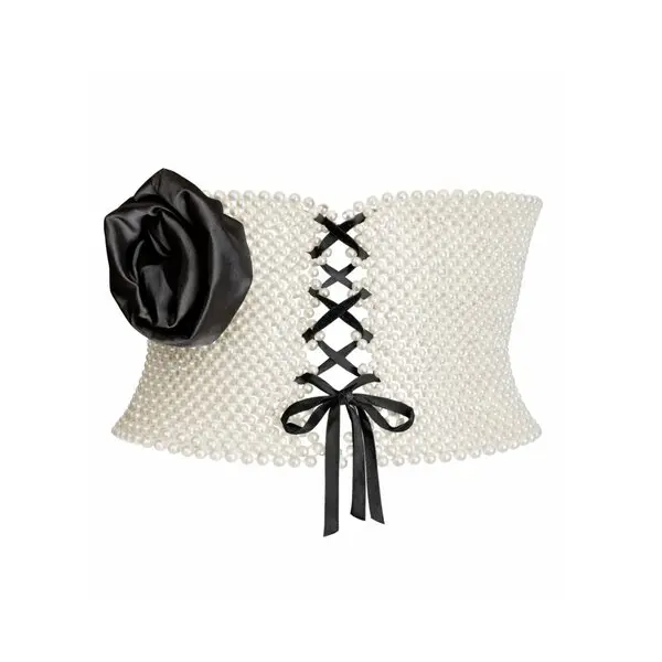 BAIJAN Pearl Corset - White